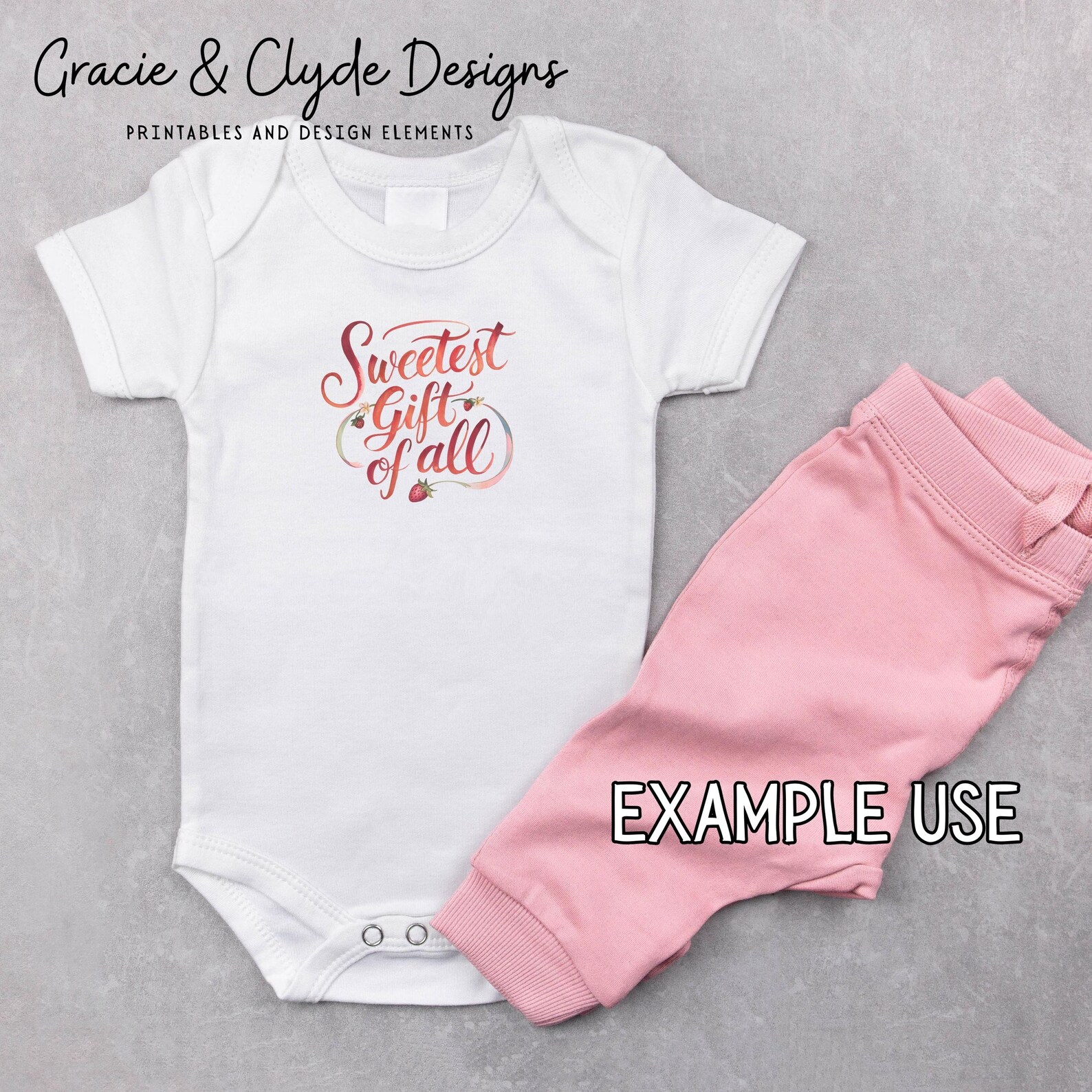 Berry Sweet Baby Shower Clipart Set, Strawberry PNG, Berry Cute Baby ...