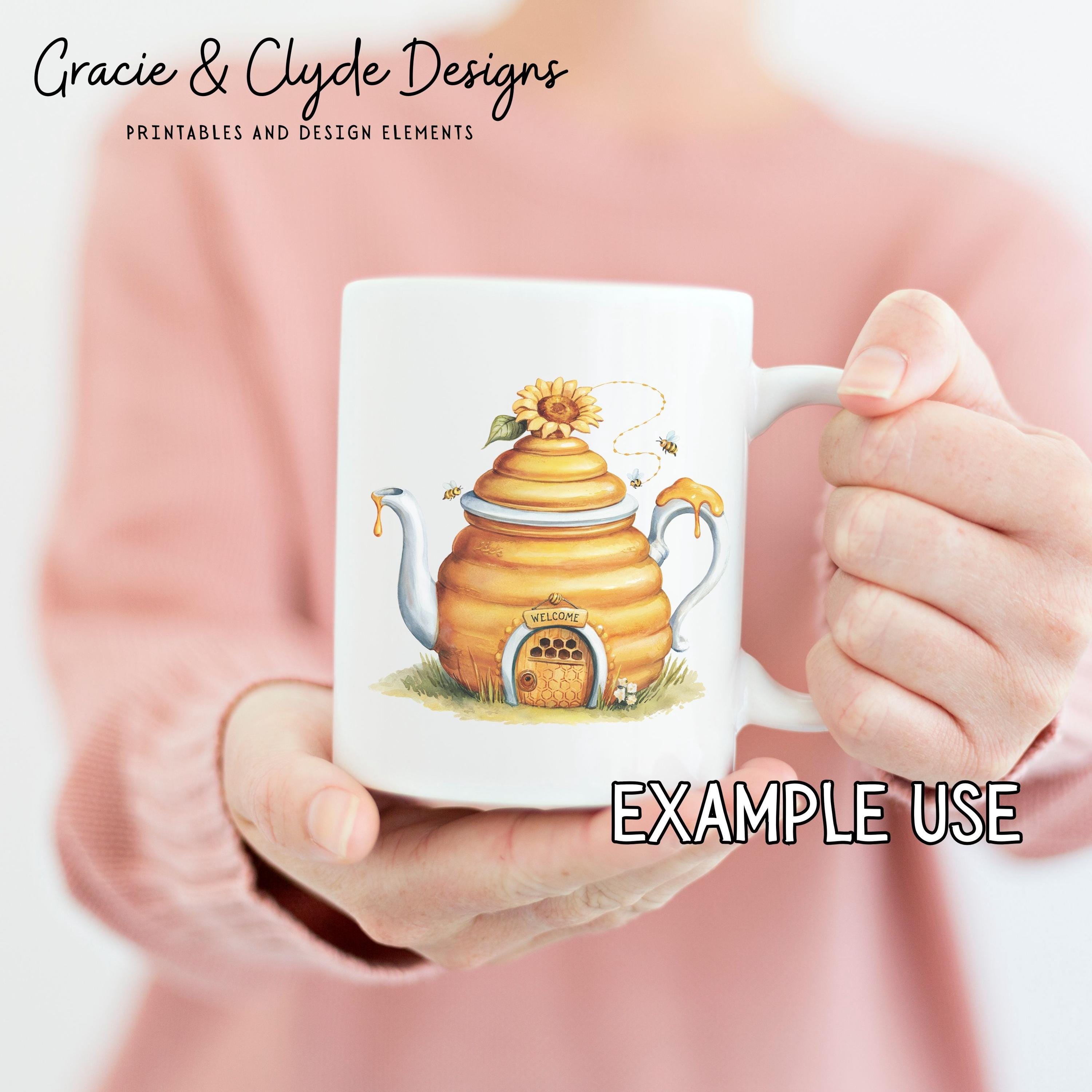 Enchanted Teapot Cottages, Whimsical Fairy House Clipart, PNG ...