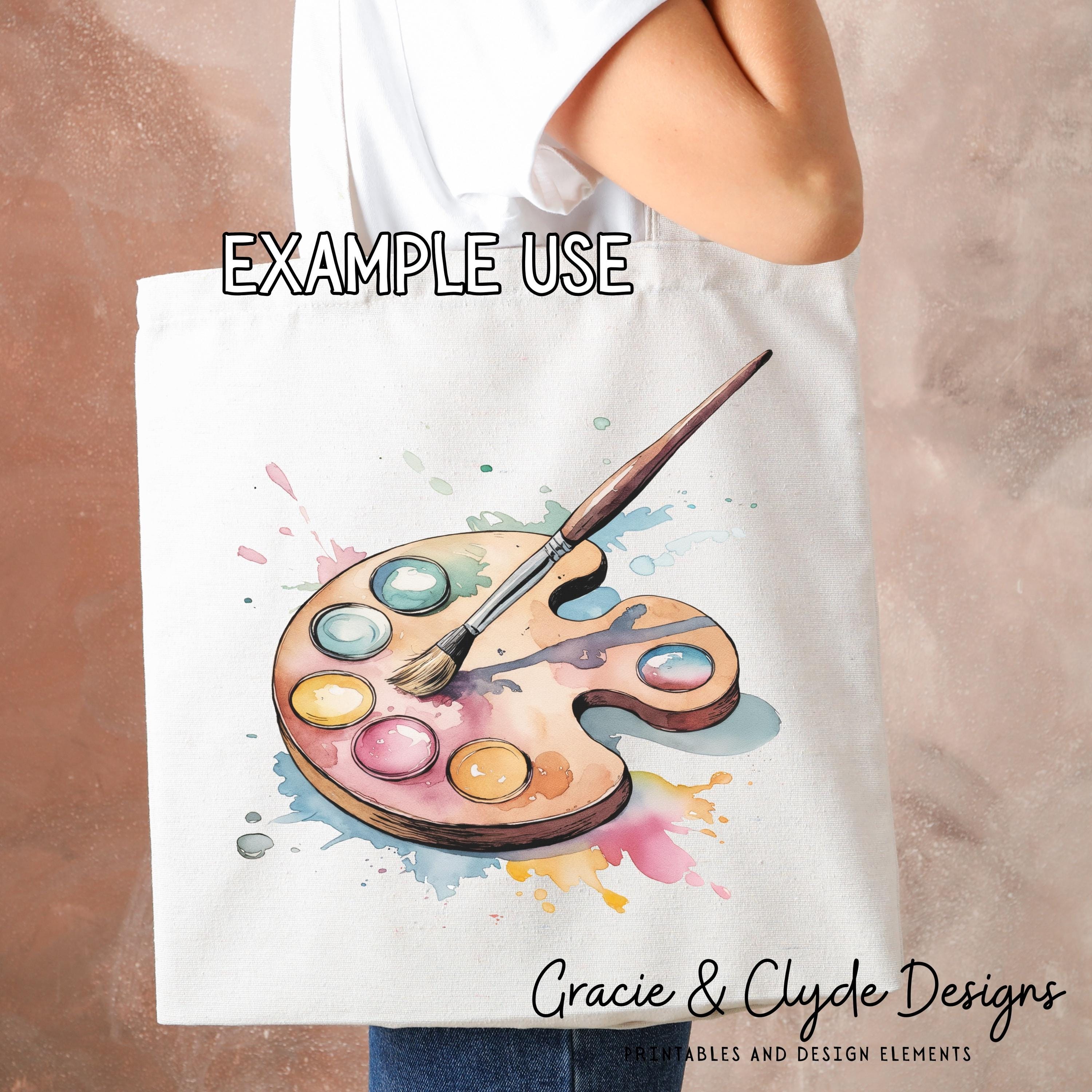 Colorful Muse, Artist Palette Clipart, PNG, Watercolor Paint Palette ...