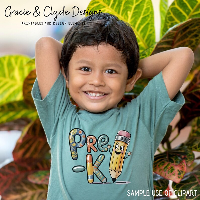 Pre-k Pencil Clipart | Cute Back to School PNG | Smiling Pencil ...