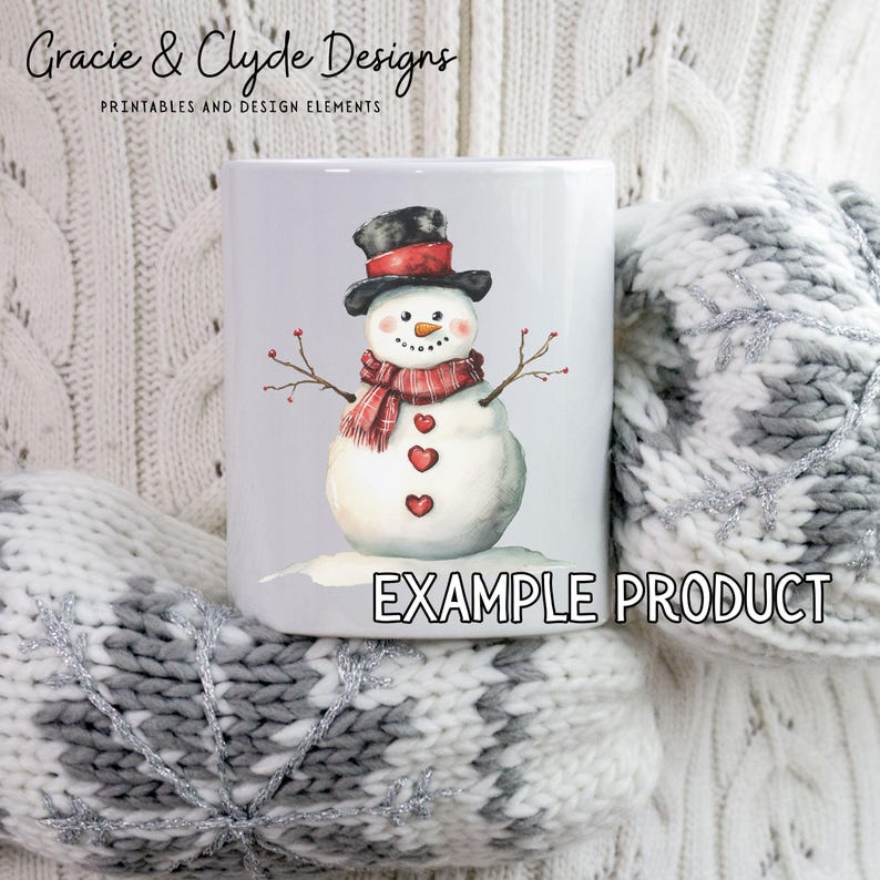 Whimsical Snowman Clipart Set for Holiday Crafts and Winter Magic, Snow ...