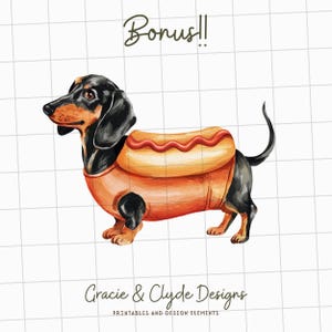 Watercolor Halloween Dachshunds Clipart Pack, 6 Pngs, Cute Dog Clipart ...