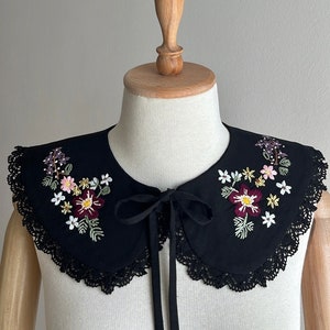Peter Pan Collar, Embroidery, Embroidered Collar, Detachable Collar ...