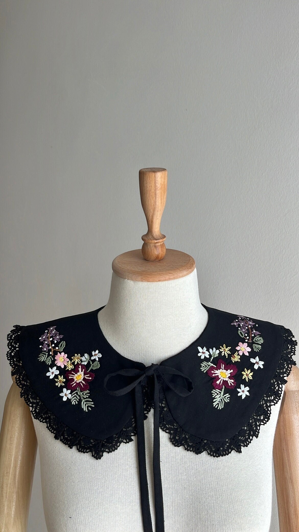 Peter Pan Collar, Embroidery, Embroidered Collar, Detachable Collar, Vintage Collar ...