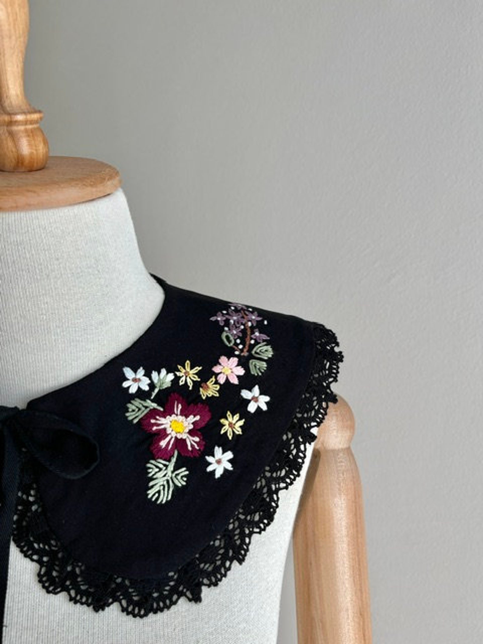 Peter Pan Collar, Embroidery, Embroidered Collar, Detachable Collar ...