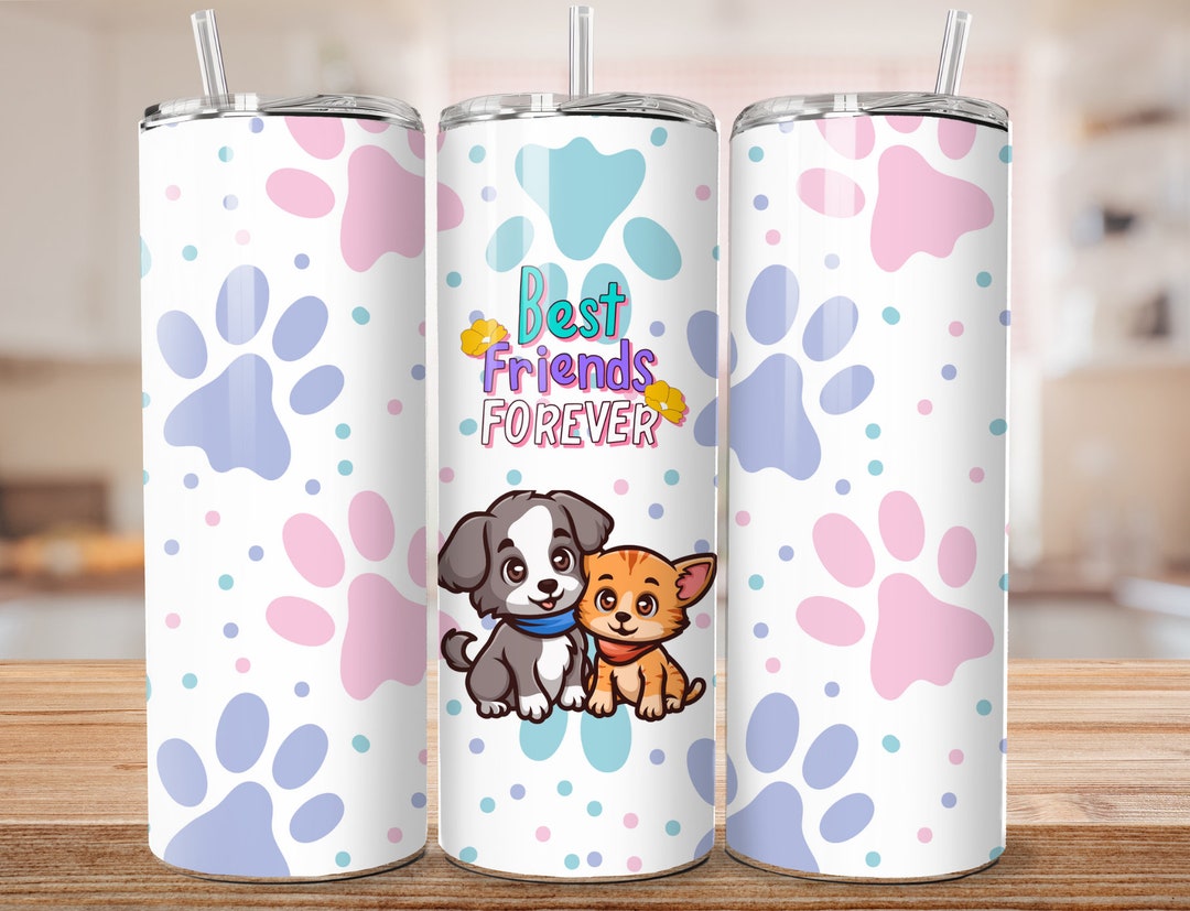 Best Friends, Sublimation Tumbler Design, 20oz Skinny Tumbler Wrap ...