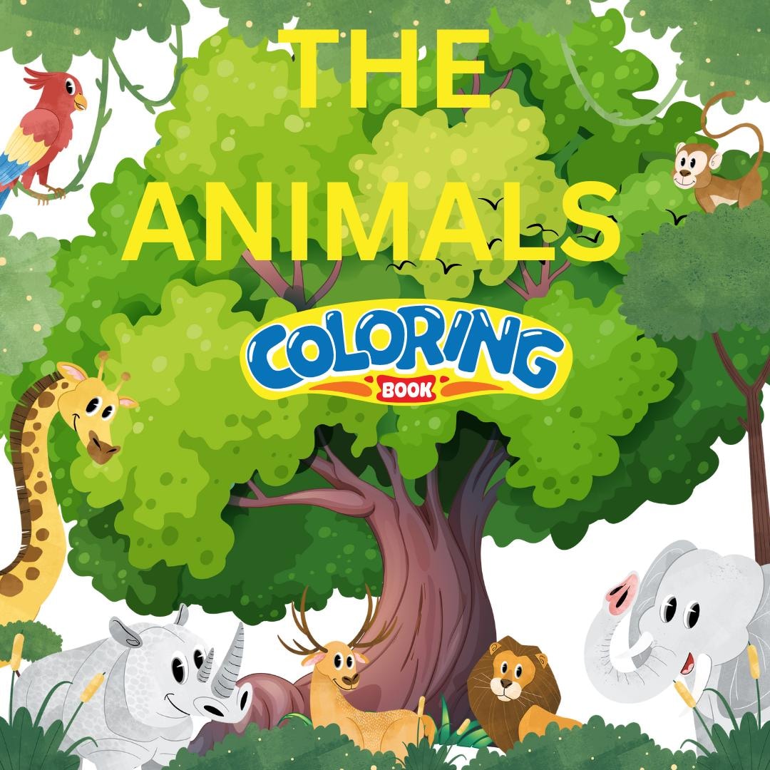 Coloring, Animals Coloring Book, Printable Coloring Book - Etsy