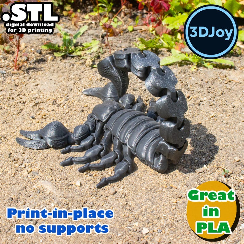 Scorpion, STL, Print in Place, No Support, PLA, 3D Joy Store - Etsy