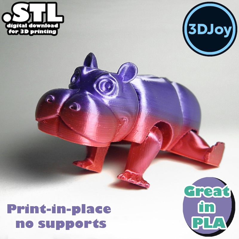 Hippo 3d Print File Stl - Etsy