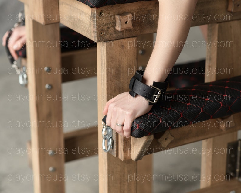Bdsm Chair With Collar And Handcuffs Spanking Bench Bdsm Furniture Sex Furniture Convertible