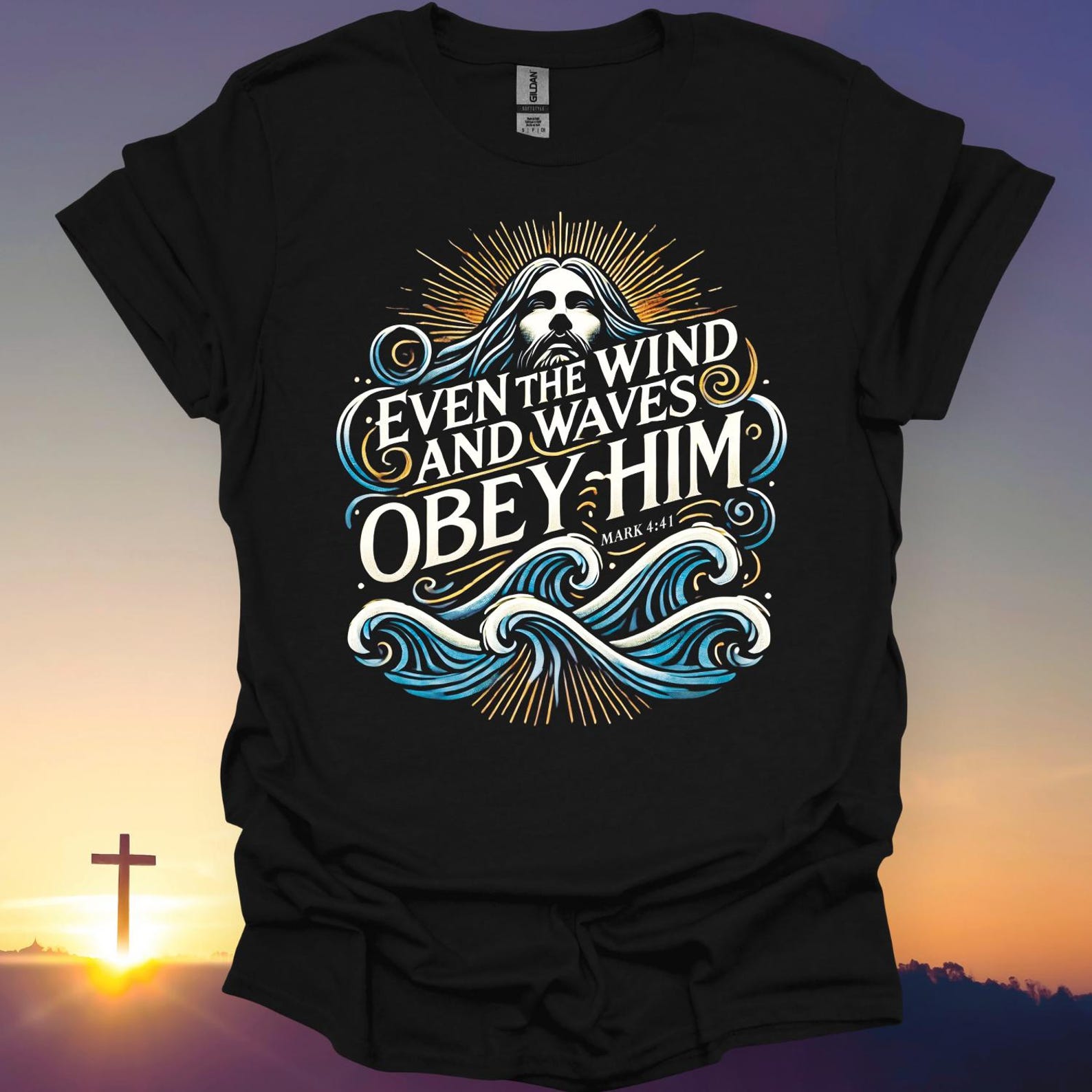 Even the Wind and Waves Obey Him T-shirt, Christian Graphic Tee With ...