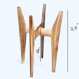 Handcrafted Wood Plant Stand Modern Minimalist Indoor Planter Holder - Etsy