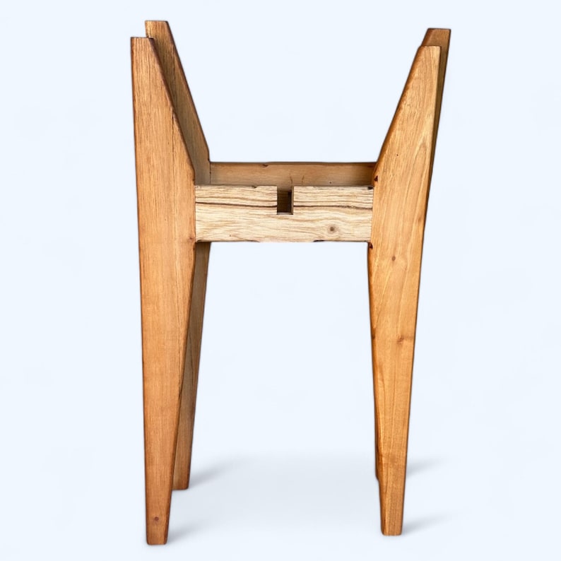 Angled Stand Mcm Decor Mid Century Solid Wood, Cedar Plant Stand Indoor ...