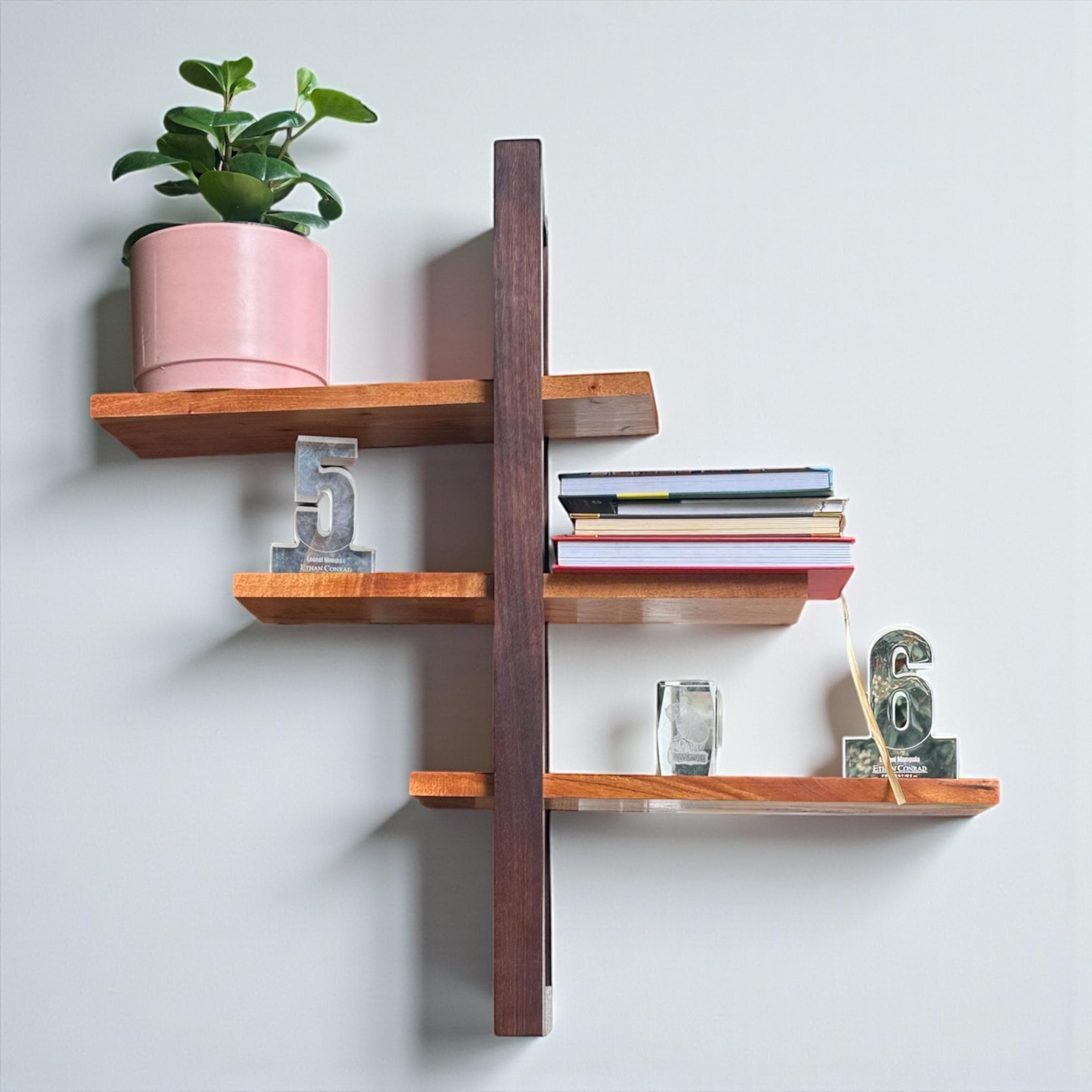 Mid Century Modern Floating Shelf • Handmade Wood Wall Shelf ...