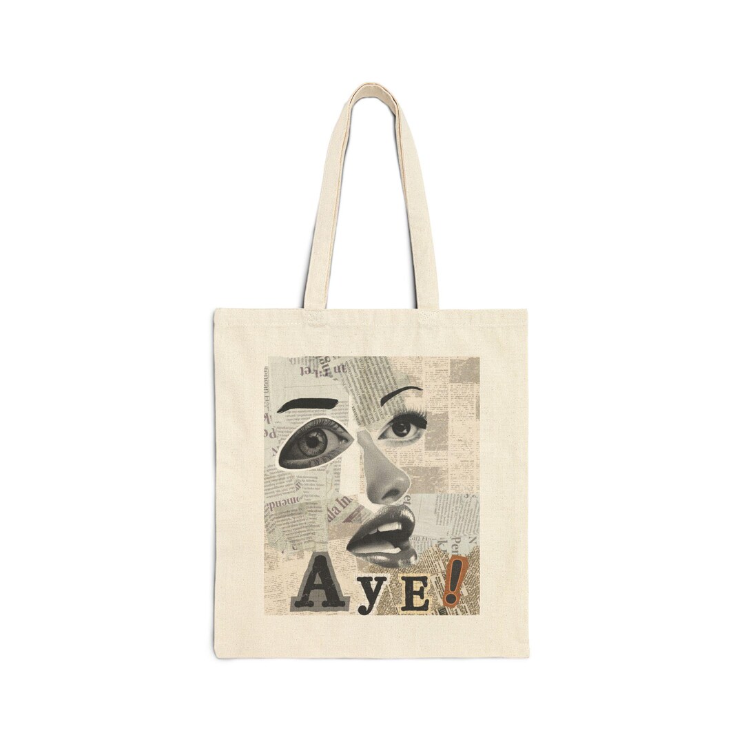 Bags Talk Alot Abstract Cotton Tote Bag, Eco-friendly Shopping Bag ...