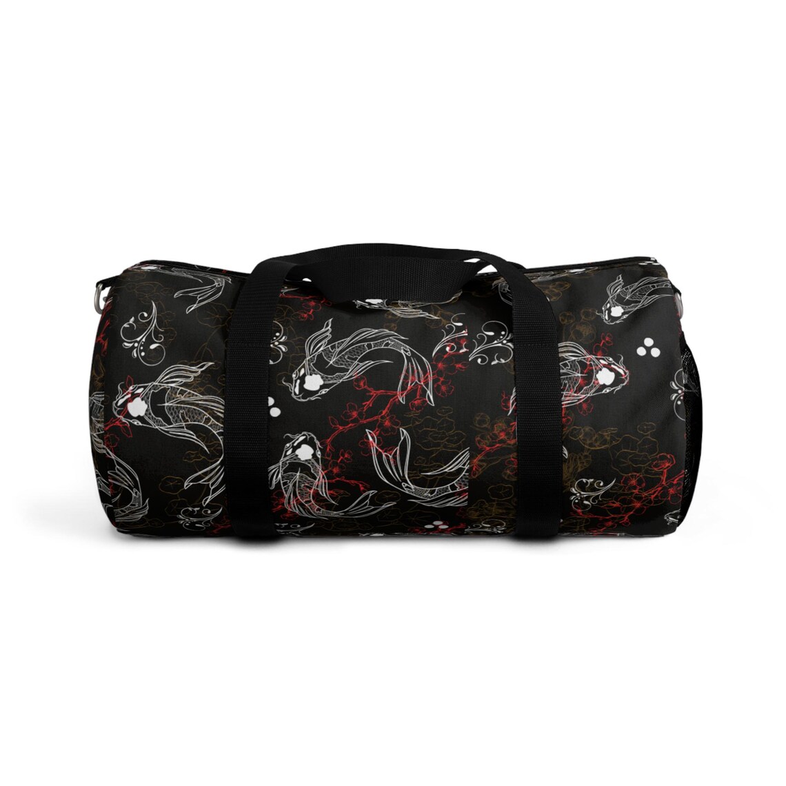 Asian Swag Bag Oriental Fish Duffel Bag, Japanese Travel Design, Asian ...