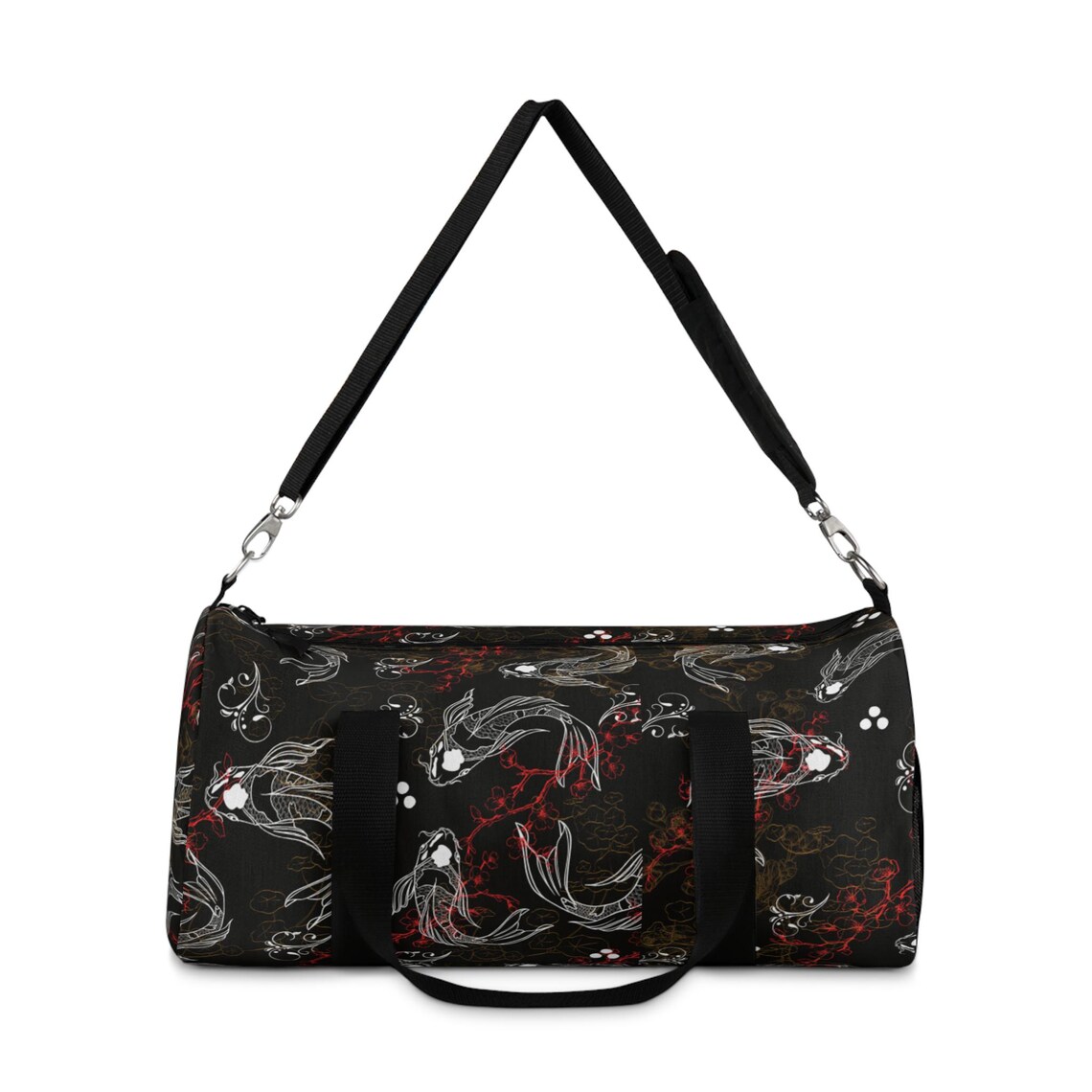 Asian Swag Bag Oriental Fish Duffel Bag, Japanese Travel Design, Asian ...