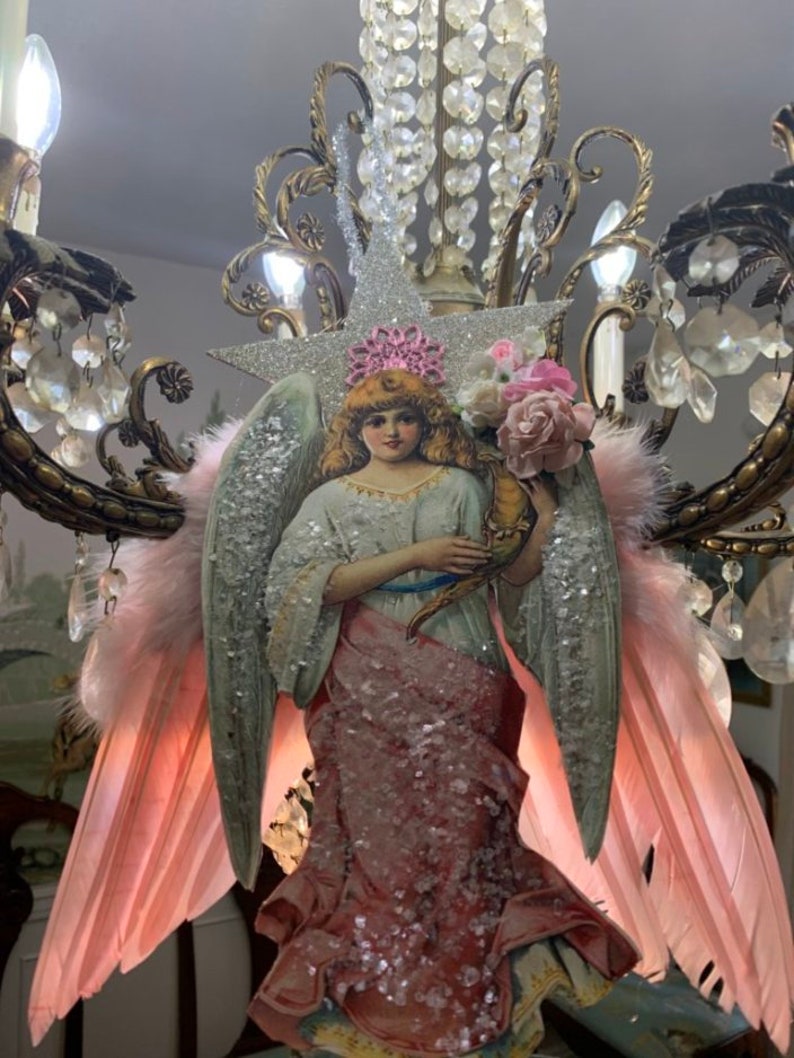 Dresden Guardián Victorian Angel With Millinery Flowers*handmade*german ...