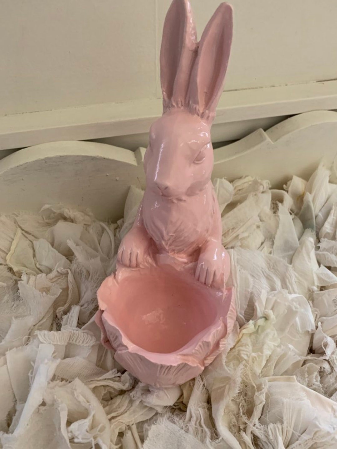 Sale*easter, Spring Any Time*medium Pink Rabbit*one Composition Rabbit ...
