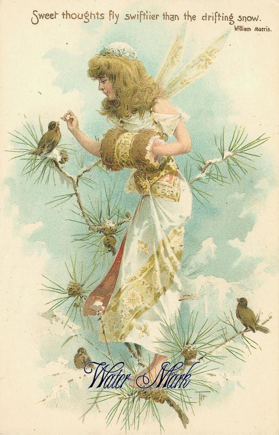 Fairy in Snow. Perfect for Holiday Creations.digital Download - Etsy