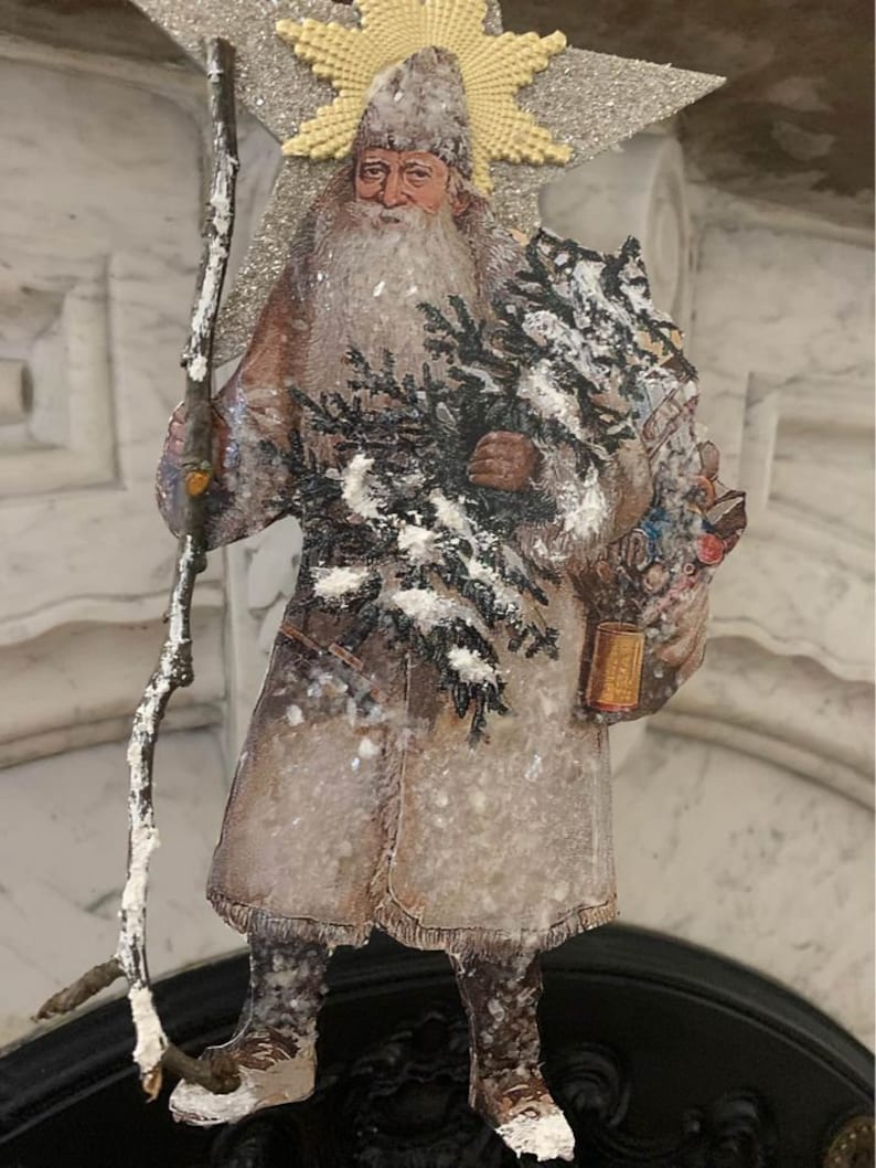 Dresden Victorian Die Cut Vintage Style Santa Claus Ornament*german ...