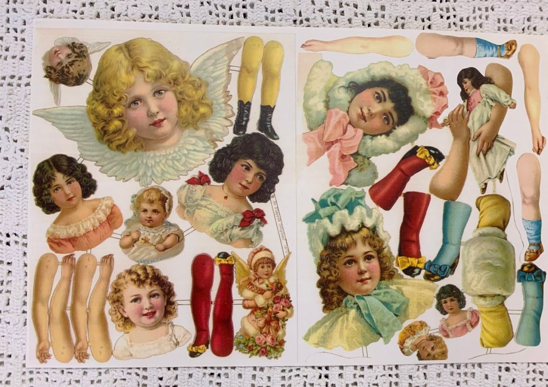 Victorian Card Stock Characters/paper Dolls*create Your Own Christmas ...