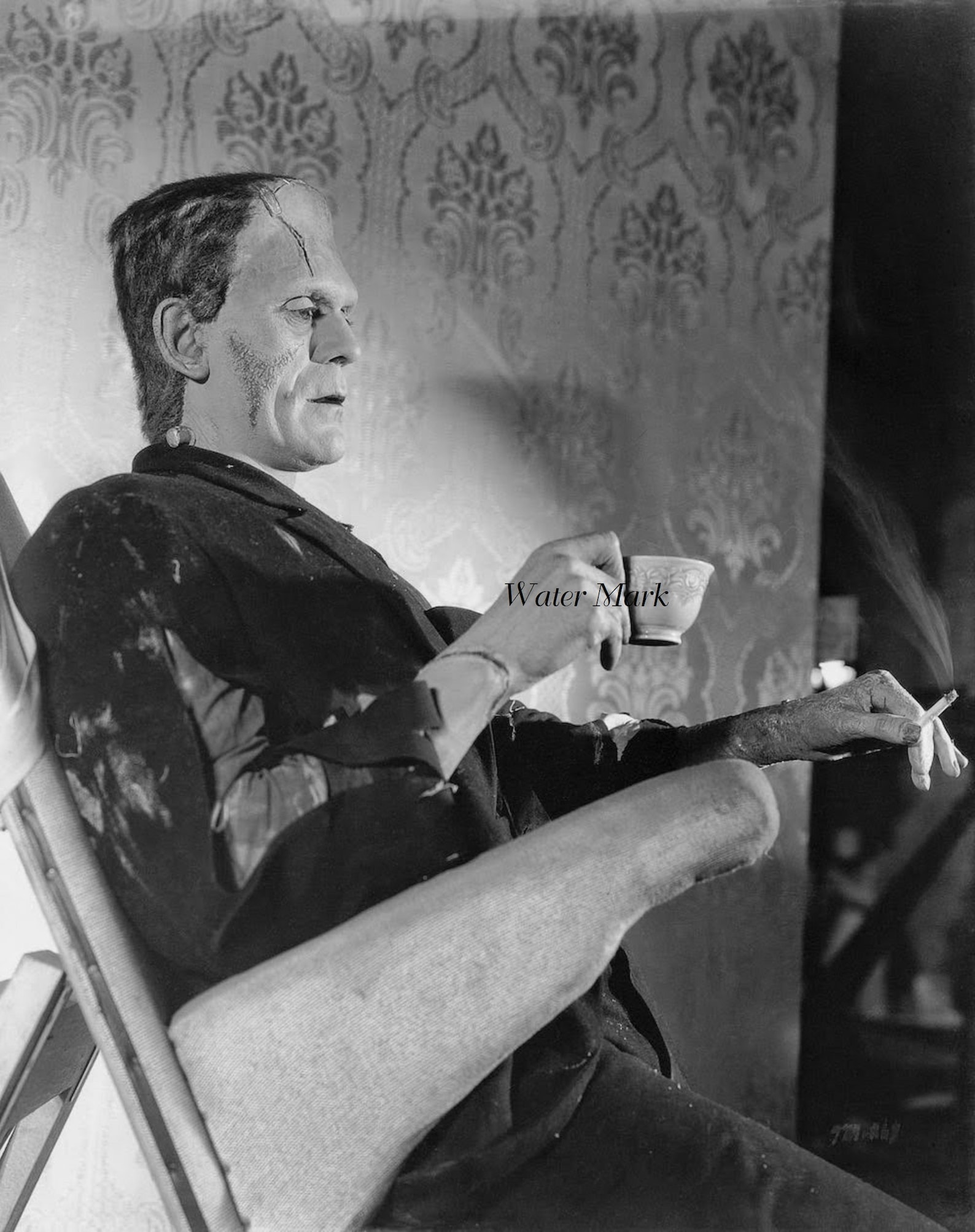 FRANKENSTEIN Drinking Coffeevery Creepyphoto Print. You - Etsy