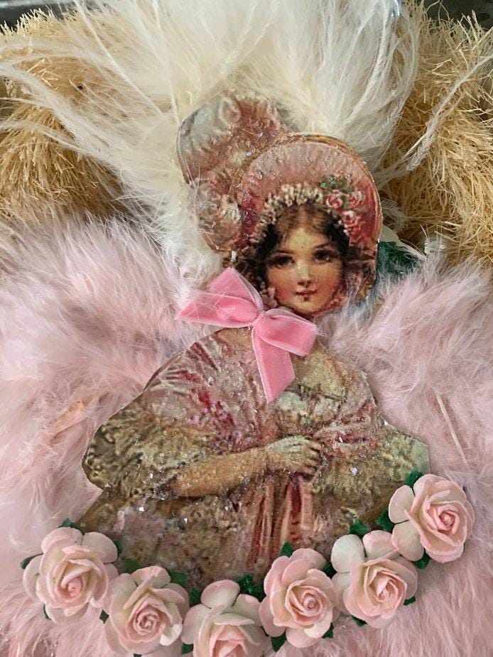 Angel*alyssa*christmas*anytime*ornament*fir or Feather Tree*home Decor ...