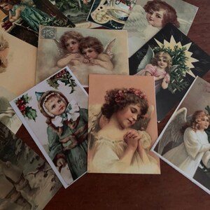ANGEL CHRISTMAS Postcards 12 Different Images With Vintage Stylingbest ...