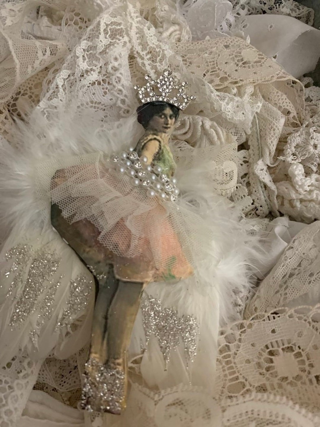 Ballerina Princess ISABELLA Ornament*real Feather Wings*handmade*german ...