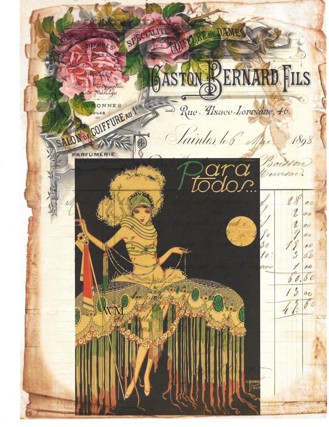 Flapper Collage Gorgeous*instant Digital Download Image*velvet Rabbit ...