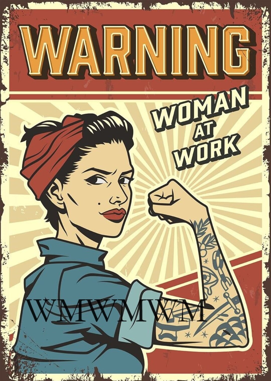TATTOO POSTER Woman at Work*great Print*home Theatre*print*you Choose ...