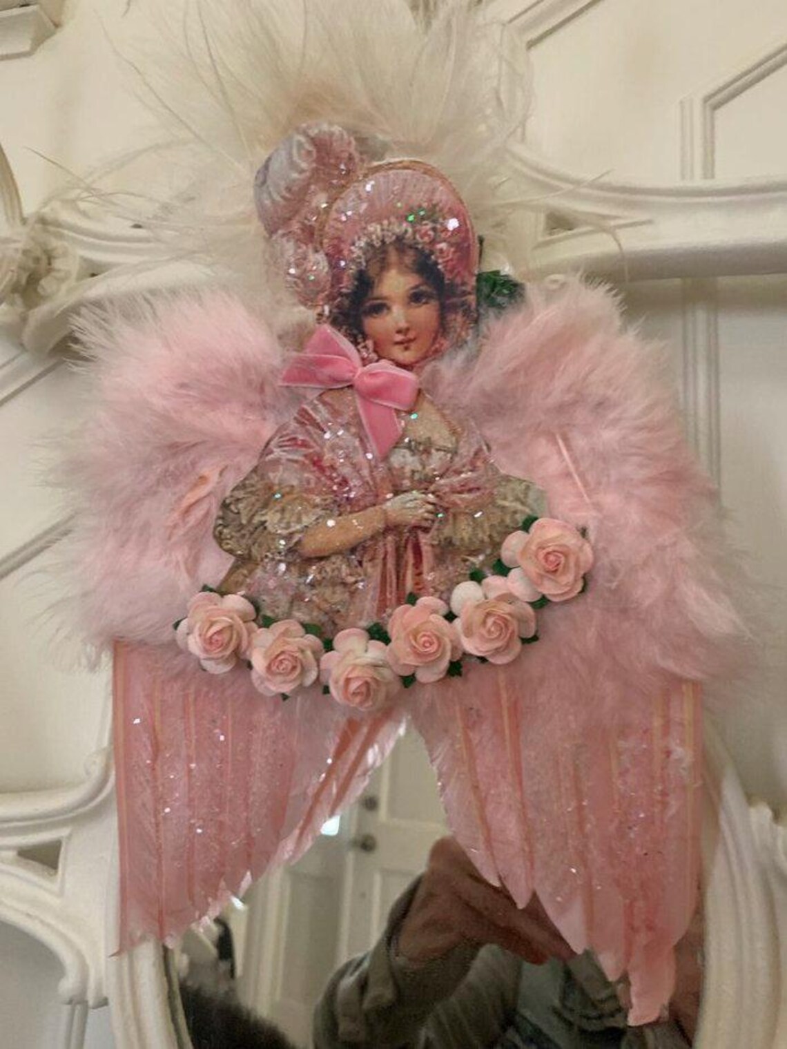 Angel*alyssa*christmas*anytime*ornament*fir or Feather Tree*home Decor ...
