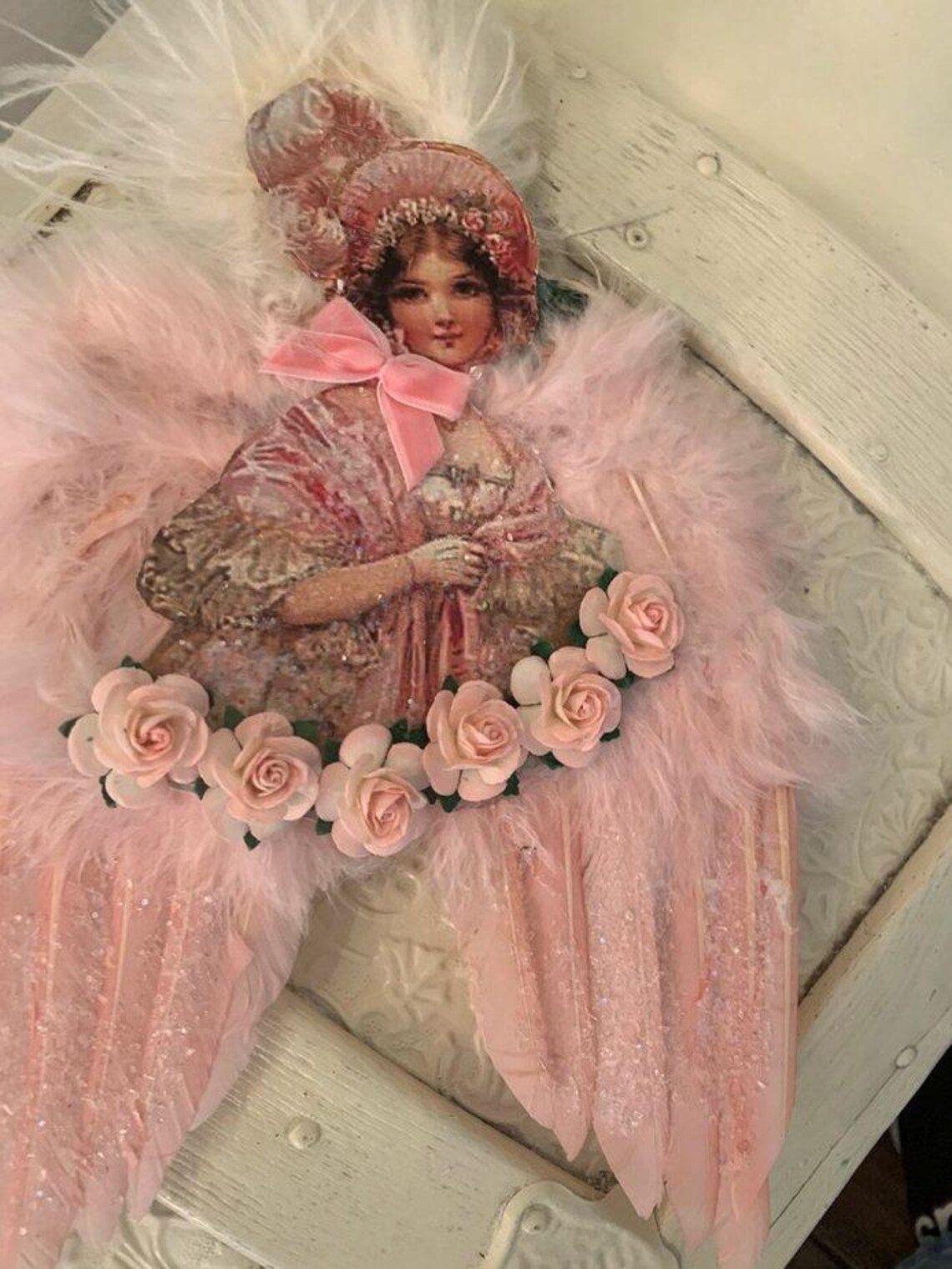 Angel*alyssa*christmas*anytime*ornament*fir or Feather Tree*home Decor ...