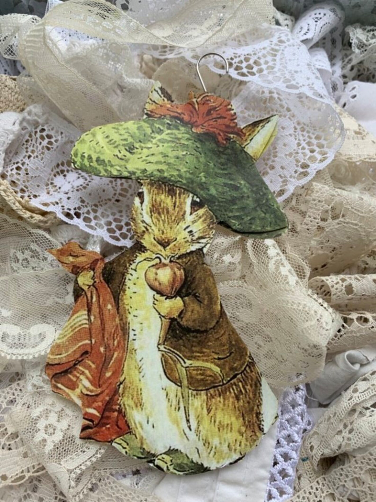 Beatrix Potter Rabbit With Turnip Ornament*cut Two Layers*wire Hanger ...