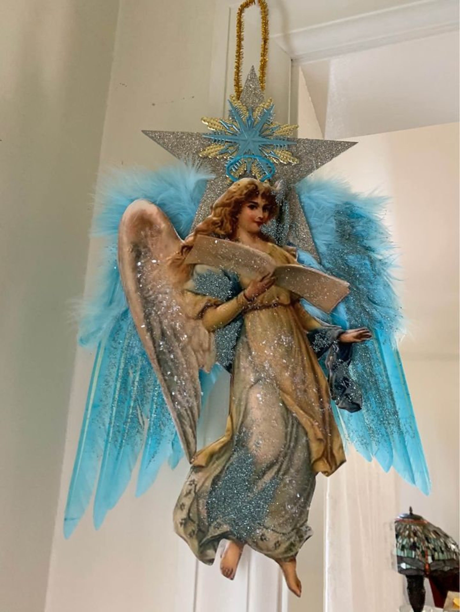 Light Dresden Angel ORNAMENT With the Seafoam Wingsgerman - Etsy