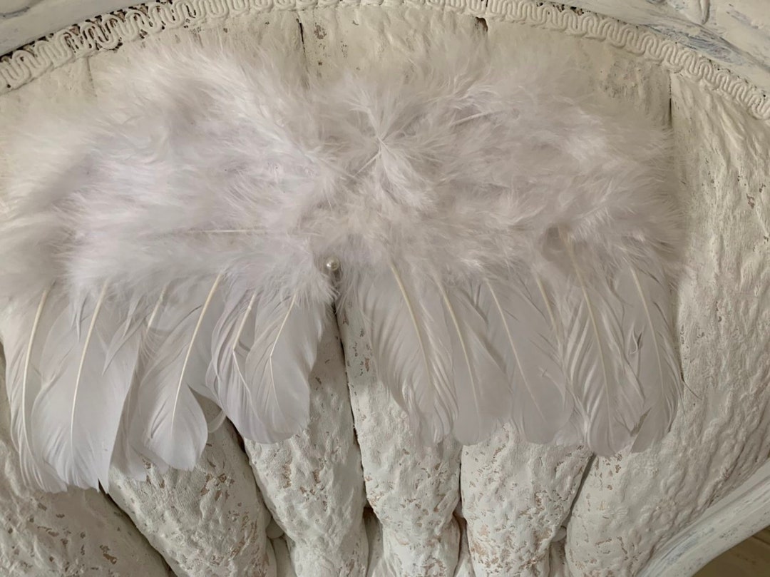 ANGEL Wings*real Feather*fluff*medium* 10 Inches Wide Wing Span*7 ...