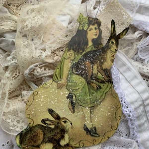 EASTER Spring Elizabeth and the Rabbits Ornament*fir Tree*feather Tree ...