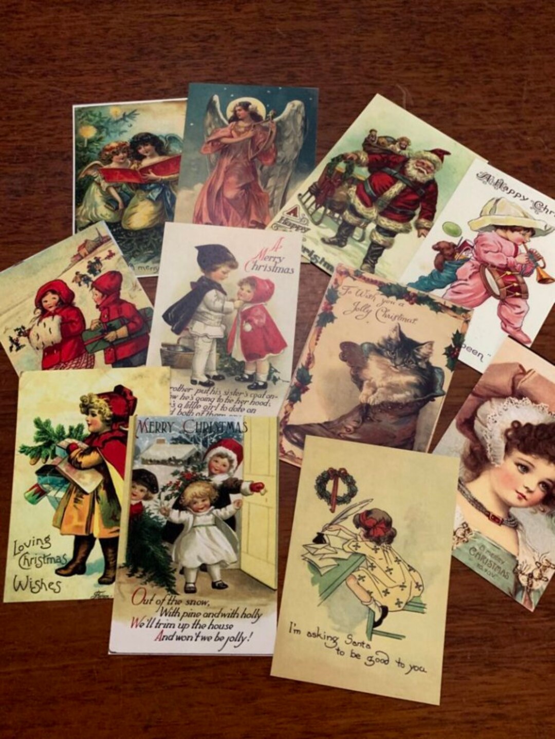 CHRISTMAS Postcards Series Two*12 Different Images With Vintage Styling ...