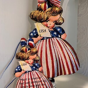 Patriotic 4th of July*memorial Day*any Day*industrial Spool*little Girl ...