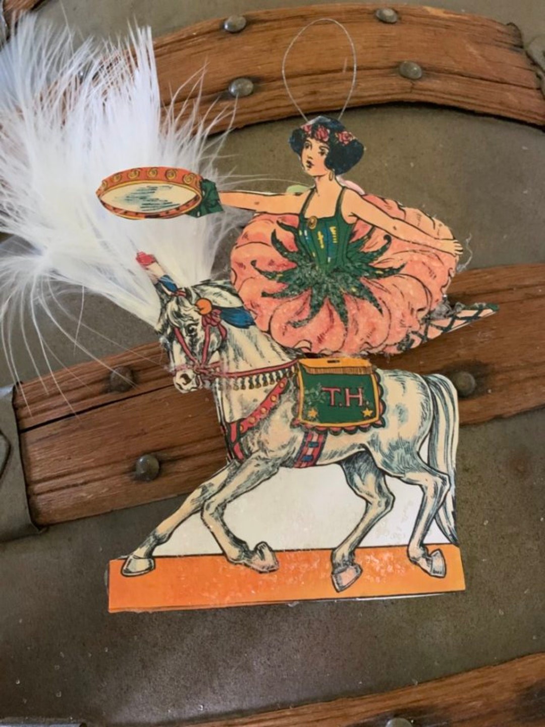 CIRCUS PERFORMER Ornament*molly and Her Horse Magnificent*cut Two ...
