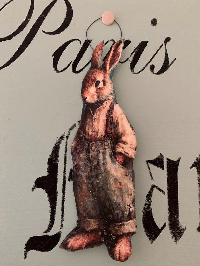Easter*spring*rabbits*rabbit*bunny*bunnies*ornament*randy Rabbit*german ...