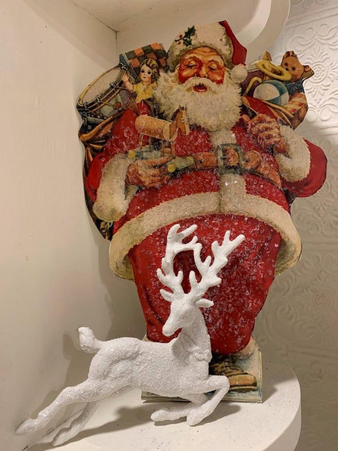 CHRISTMAS JOLLY SANTA Shelf Sitter*shelfie* - Etsy