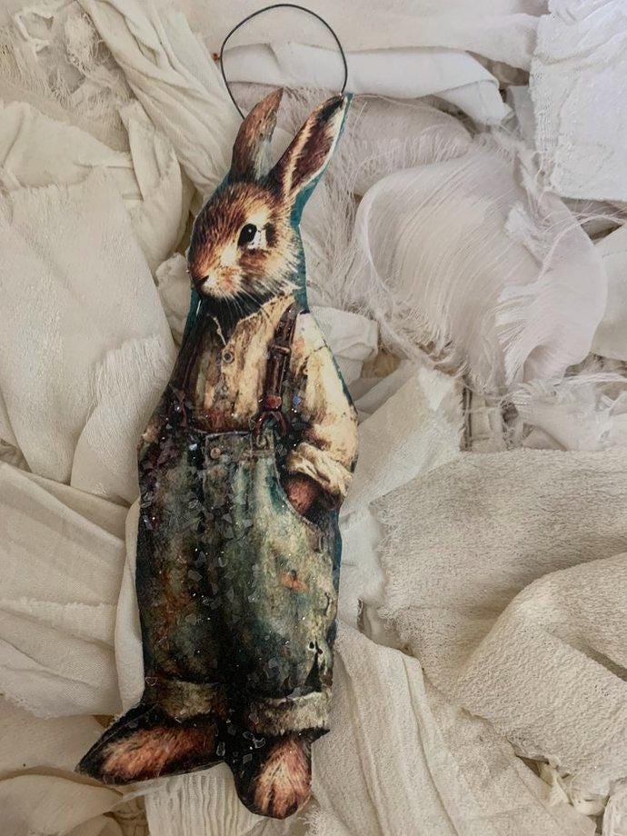 Easter*spring*rabbits*rabbit*bunny*bunnies*ornament*randy Rabbit*german ...