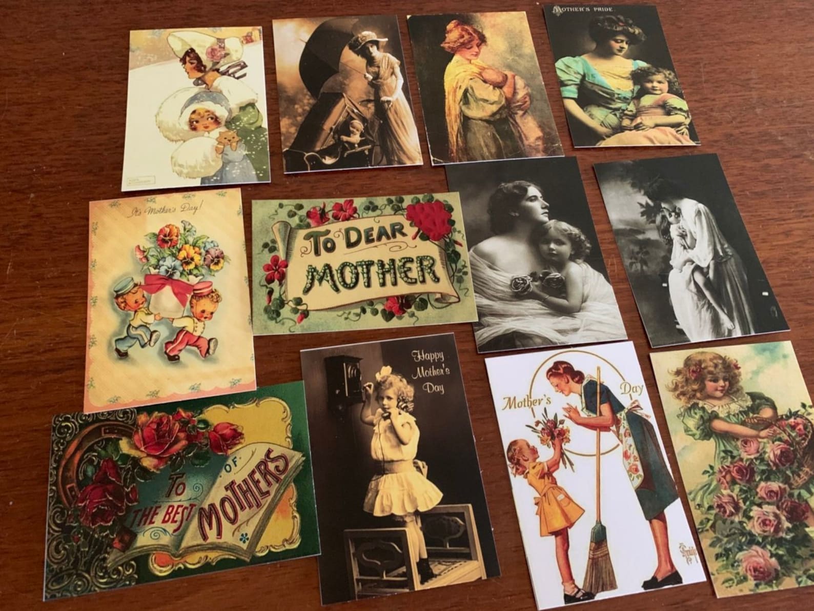 Mother's Day Postcards Vintage Stylequality Card Stock12 - Etsy