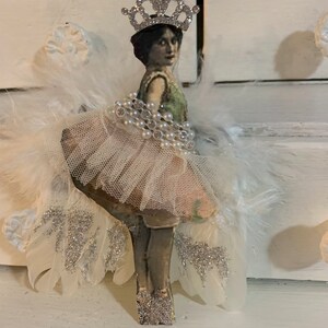 Ballerina Princess ISABELLA Ornament*real Feather Wings*handmade*german ...