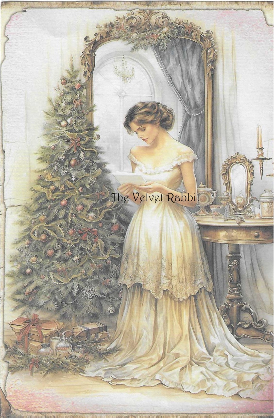 Christmas Girl Collage B*christmas Tree*stunning Detail*gorgeous Design ...