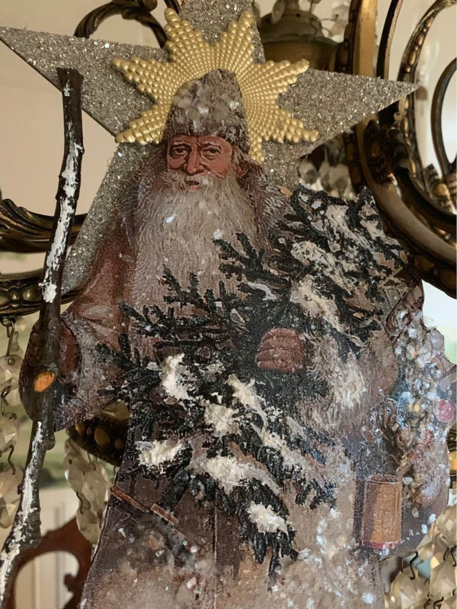 Dresden Victorian Die Cut Vintage Style Santa Claus Ornament*german ...