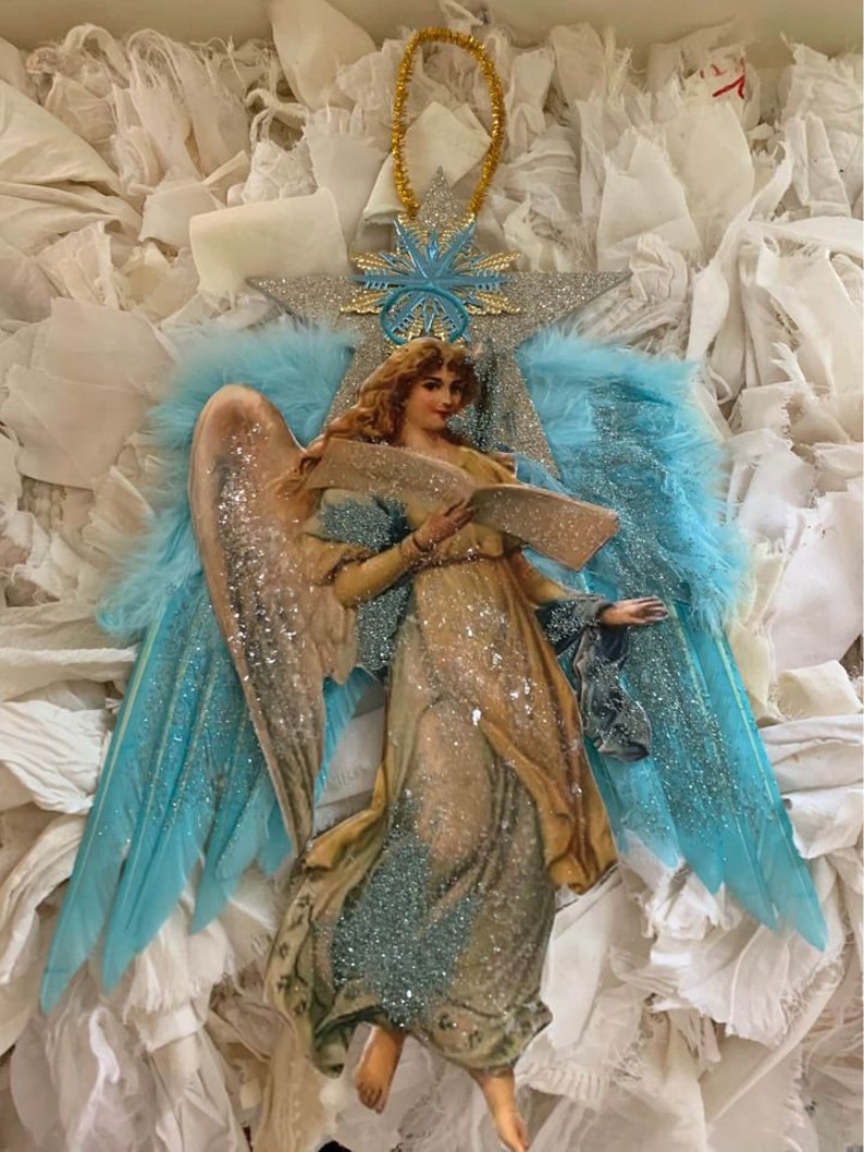 Light Dresden Angel ORNAMENT With the Seafoam Wingsgerman - Etsy