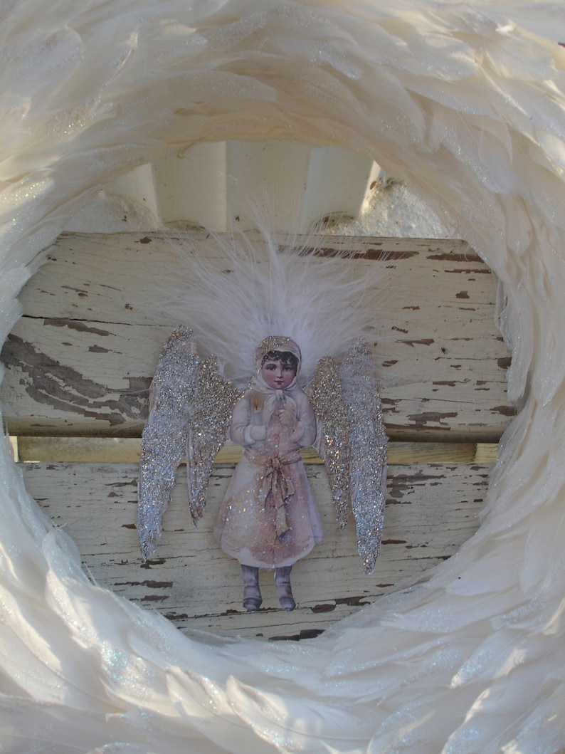 ANGEL Snow Angel VICTORIAN Ornaments *german Diamond Dust *you Will ...